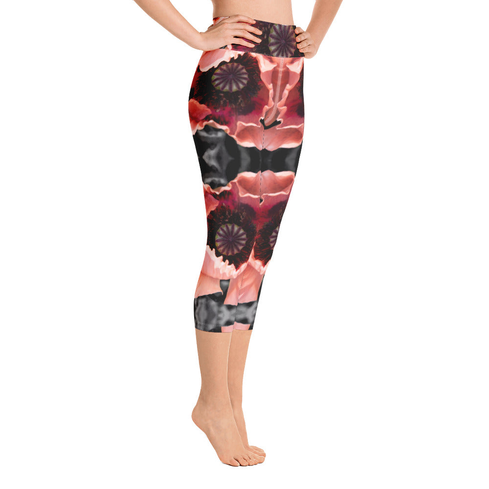 Peachy Poppy Yoga Capris – YoniFlower Collections